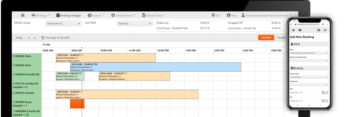 Pool Vehicle Booking System (PVBS) | Fleetwise NZ & Australia